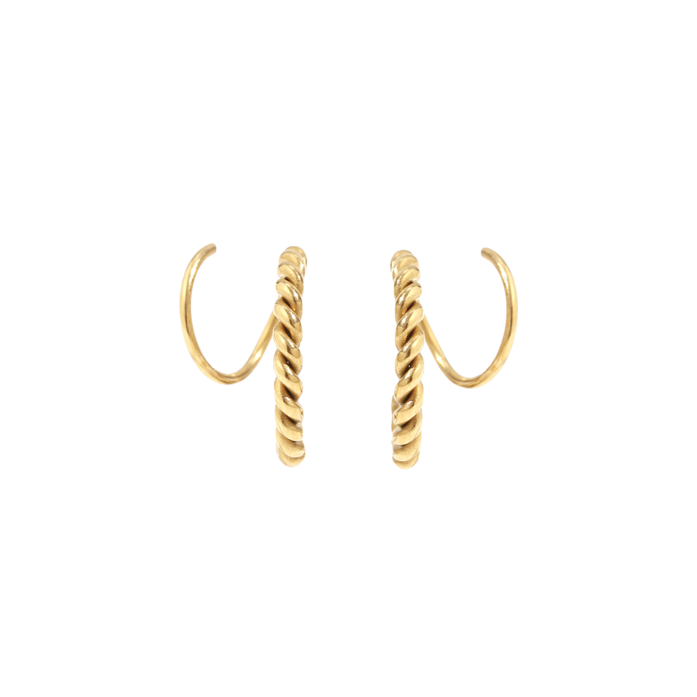 Double Loop Twist Rope Earrings – Surfers Jewelry